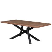 China Wood Metal Luxury Modern Dining Table Set Lightweight Removable for sale