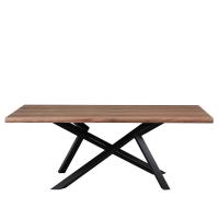 China Wood Metal Luxury Modern Dining Table Set Lightweight Removable for sale
