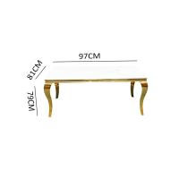 China Golden Legs Modern Kitchen Table , Multipurpose Modern Marble Side Table for sale