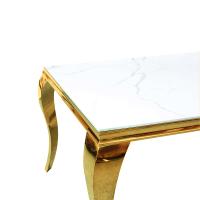 China Golden Legs Modern Kitchen Table , Multipurpose Modern Marble Side Table for sale