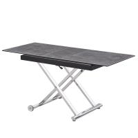 China Folding Luxury Modern Dining Table Set Rectangle Shape Stone Marble Material for sale
