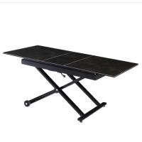 China Folding Luxury Modern Dining Table Set Rectangle Shape Stone Marble Material for sale