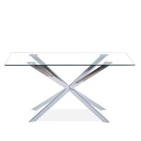 China Practical Glass Luxury Modern Dining Table Set Lightweight For Living Room for sale