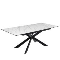 China Expandable Luxury Modern Dining Table Set Multifunctional Marble Material for sale