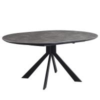 China Extendable Black Marble Side Table , Multiscene Modern Dining Room Table for sale