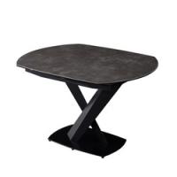 China Extendable Black Marble Side Table , Multiscene Modern Dining Room Table for sale