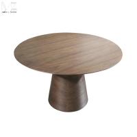 China Wooden Round Luxury Modern Dining Table Set Durable Multipurpose for sale
