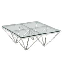 China Practical Nest Side Coffee Cafe Tables Glass Material For Living Room for sale