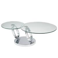 China Practical Nest Side Coffee Cafe Tables Glass Material For Living Room for sale