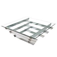 China Practical Nest Side Coffee Cafe Tables Glass Material For Living Room for sale