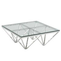 China Practical Nest Side Coffee Cafe Tables Glass Material For Living Room for sale