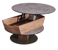 China Antiwear Ceramic Round Coffee Shop Table Lightweight For Restaurant for sale