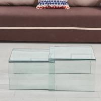 China Lightweight Coffee Cafe Tables Glass Material Multipurpose Practical for sale