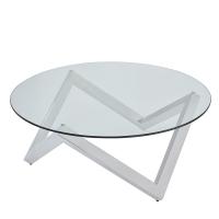 China Lightweight Coffee Cafe Tables Glass Material Multipurpose Practical for sale