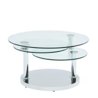China Glass Nesting Coffee Cafe Tables Durable Multifunctional Adjustable for sale