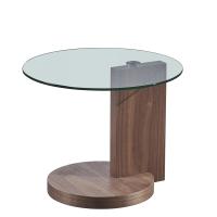 China Abrasion Resistant Glass Nesting Tables , Lightweight Round Glass Cafe Table for sale