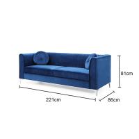 China Velvet Breathable Home Furniture Sofas 140x73x79CM For Living Room for sale