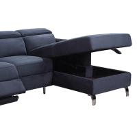 China Folding Nontoxic L Shaped Convertible Sofa Anti Abrasion With Storage for sale