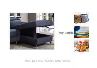 China Folding Nontoxic L Shaped Convertible Sofa Anti Abrasion With Storage for sale