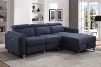 China Folding Nontoxic L Shaped Convertible Sofa Anti Abrasion With Storage for sale