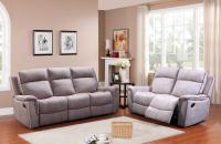 China Convertible Electric Recliner Sofa 3 Seater Breathable Dark Grey Color for sale