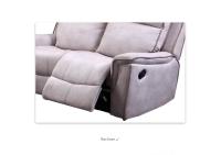 China Convertible Electric Recliner Sofa 3 Seater Breathable Dark Grey Color for sale
