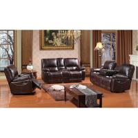 China ODM Hotel Leather Power Recliner Sofa , Durable Leather Couch With Electric Recliners for sale