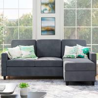 China Apartment Modular Sectional Couch L Shaped Stain Resistant Convertible for sale
