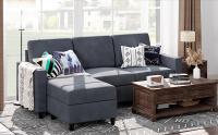 China Apartment Modular Sectional Couch L Shaped Stain Resistant Convertible for sale