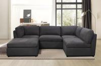 China Breathable Corner Modular Sofa , Anti Fading U Shaped Modular Sectional for sale