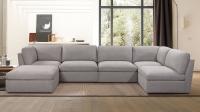 China Breathable Corner Modular Sofa , Anti Fading U Shaped Modular Sectional for sale