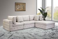 China Beige Fabric Luxury Corner Sofa Multipurpose 4 Seater For Hotel for sale