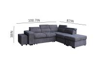 China Durable Antiwear L Shape Sofa Luxury , Anti Scratch Luxury Modern Corner Sofa for sale