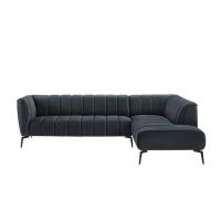China Anti Scratch Velvet L Shape Sofa Multifunctional Practical For Home for sale