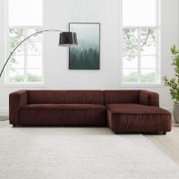 China Anti Scratch Velvet L Shape Sofa Multifunctional Practical For Home for sale