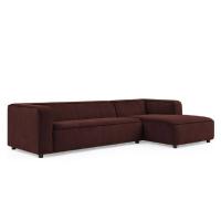 China Anti Scratch Velvet L Shape Sofa Multifunctional Practical For Home for sale