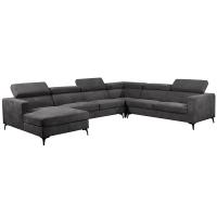 China U Shaped Luxury Corner Sofa Anti Fading Stain Resistant Foldable for sale