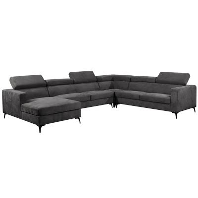 China U Shaped Luxury Corner Sofa Anti Fading Stain Resistant Foldable for sale