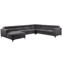 China U Shaped Luxury Corner Sofa Anti Fading Stain Resistant Foldable for sale