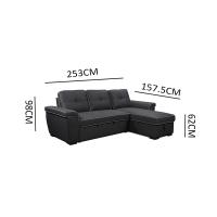 China Multifunctional Folding Sofa Bed Sectional Couch Durable For Mall for sale