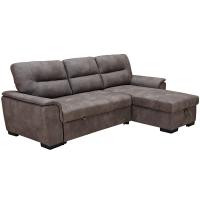 China Sectional Pull Out Folding Sofa Bed Multipurpose Breathable Light Gray for sale
