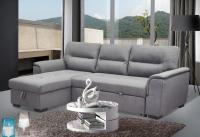China Sectional Pull Out Folding Sofa Bed Multipurpose Breathable Light Gray for sale
