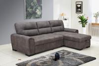 China Sectional Pull Out Folding Sofa Bed Multipurpose Breathable Light Gray for sale