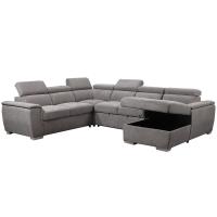 China Home Furniture Fabric Sectional Sleeper Sofa Practical Wear Resistant for sale