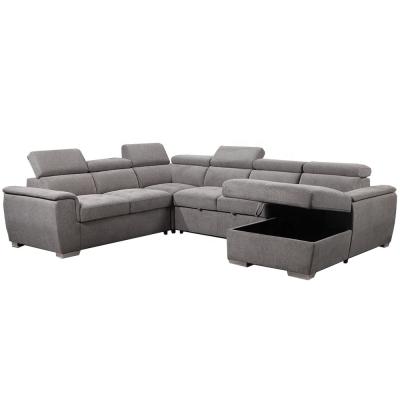 China Home Furniture Fabric Sectional Sleeper Sofa Practical Wear Resistant for sale
