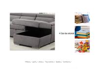 China Home Furniture Fabric Sectional Sleeper Sofa Practical Wear Resistant for sale