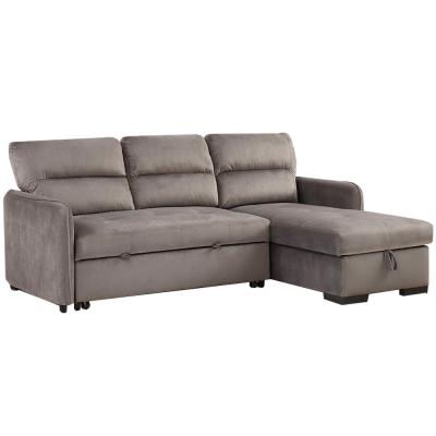 China Apartment Corner Folding Sofa Bed Breathable Stain Resistant for sale