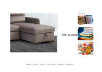 China Apartment Corner Folding Sofa Bed Breathable Stain Resistant for sale