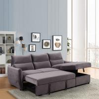 China Durable Antiwear Retractable Couch Bed , Breathable Sleeper Couch With Storage for sale