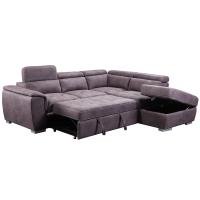 China 19751 GOITALIA CARA Furniture Foldable Single Vip Large l Shape Living room Pull out sofa bed for sale